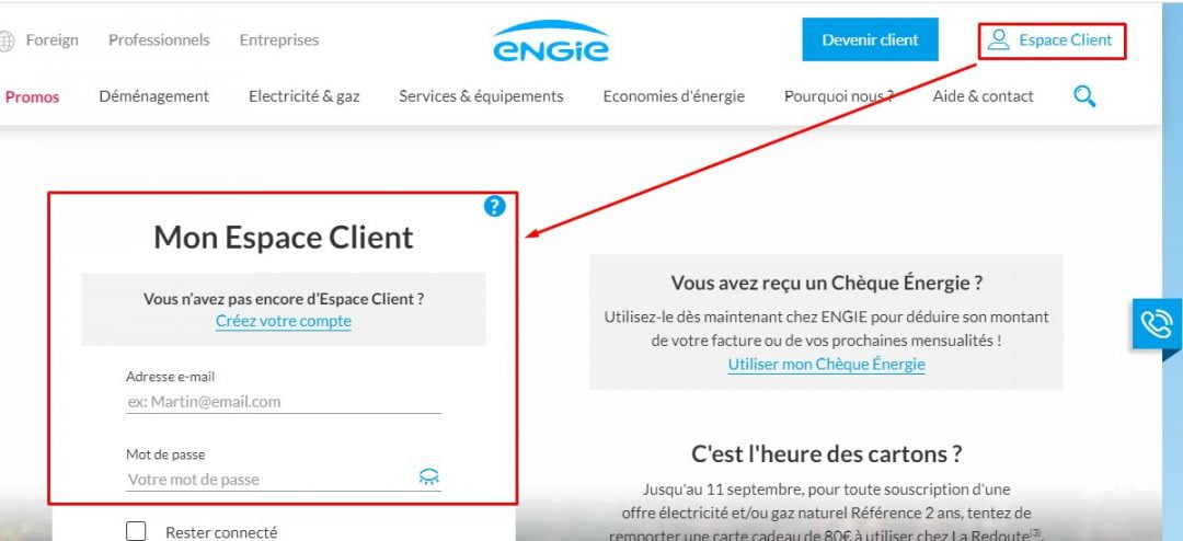 Justificatif de domicile ENGIE